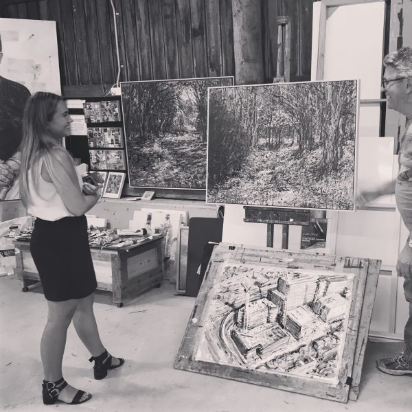 In the Studio: Andy Collis works on new ‘Colour Layer’ series – KAB Gallery