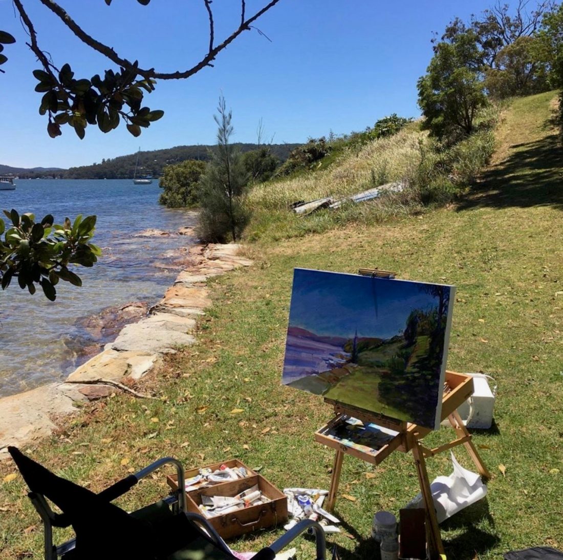 Dinghies at Saratoga – Plein Air – KAB Gallery